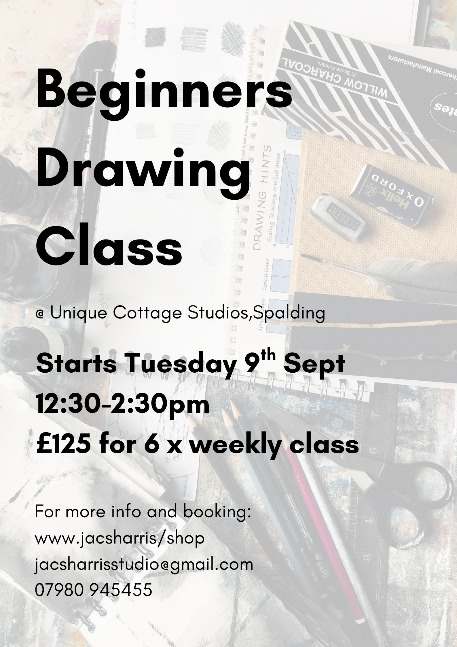 Beginners Drawing Class - Unique Cottage Studios