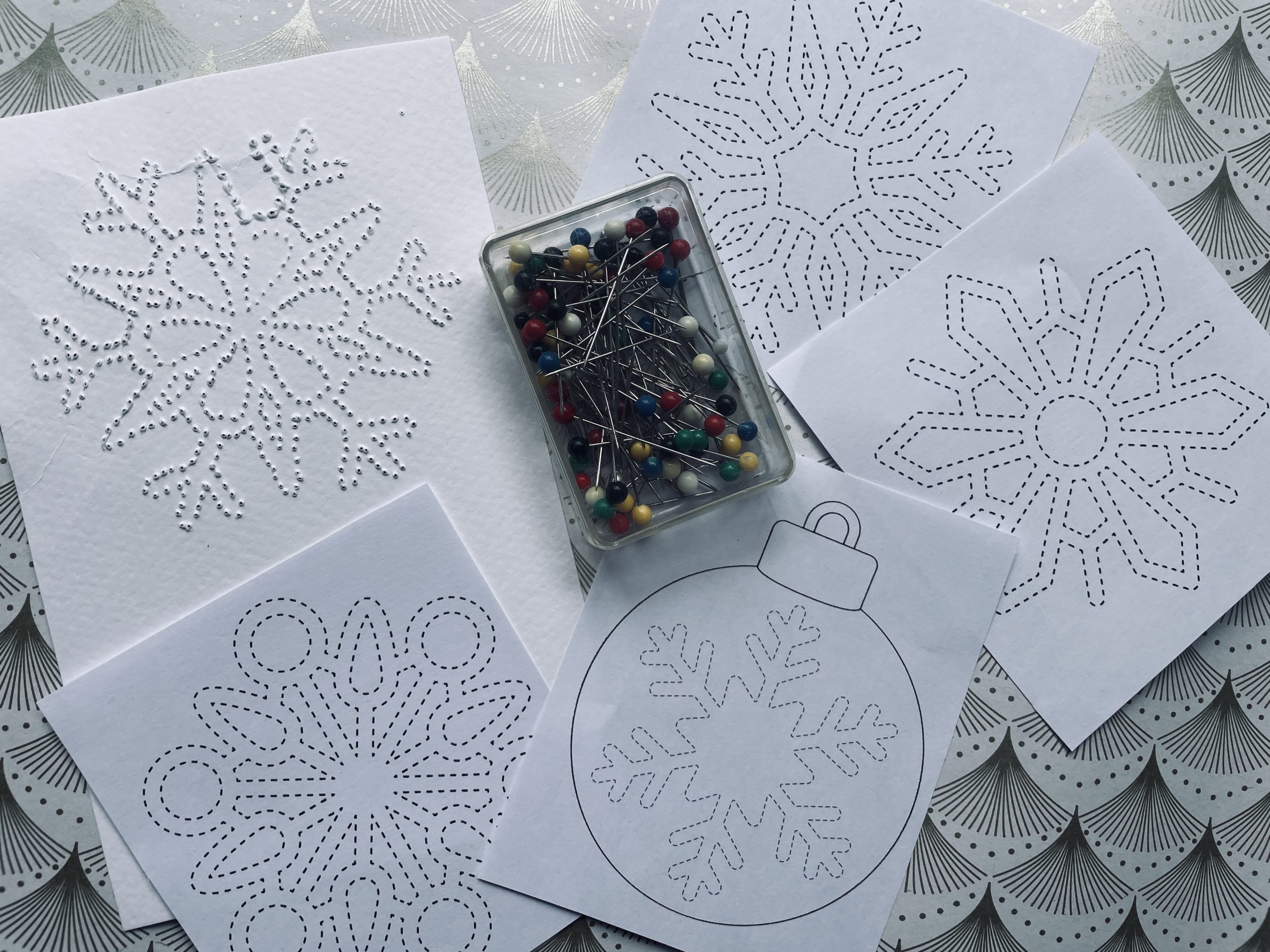 Pin Prick Christmas Cards Workshop - Unique Cottage Studios